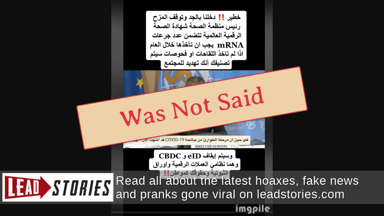 Fact Check: WHO Did NOT Say mRNA Vaccines Will Be Enforced And Unvaccinated Classified As A ...